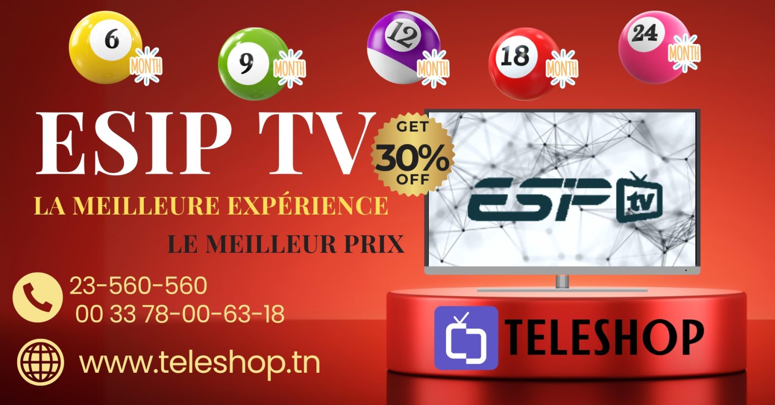 ESIPTV PRO PLUS 12 MOIS + DIWAN SPORT 12 MOIS - Tele shop